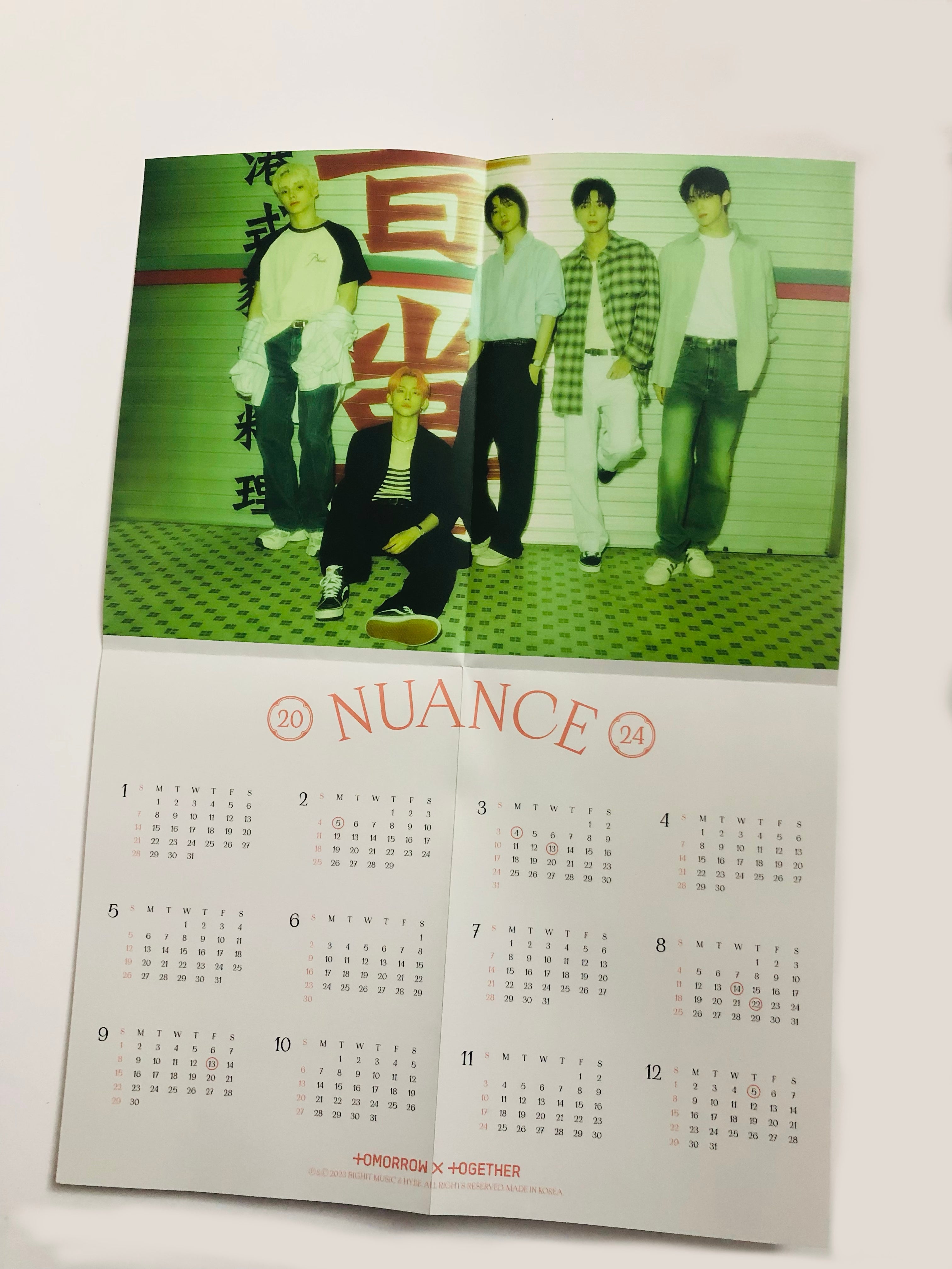 TXT Season’s Greetings Folded Calendar Poster – thepenguinpal